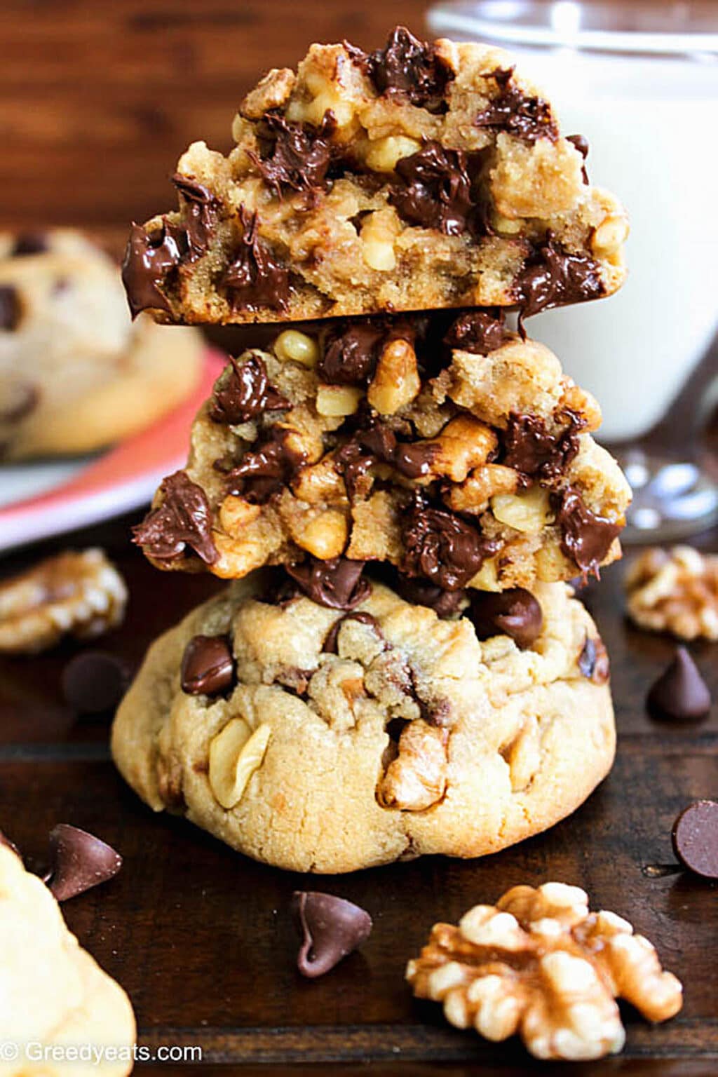 Walnut Chocolate Chip Cookies Recipe - Greedy Eats