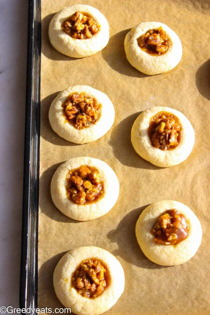 Pecan Pie Cookies Recipe with Cream cheese Cookie base- Greedy Eats