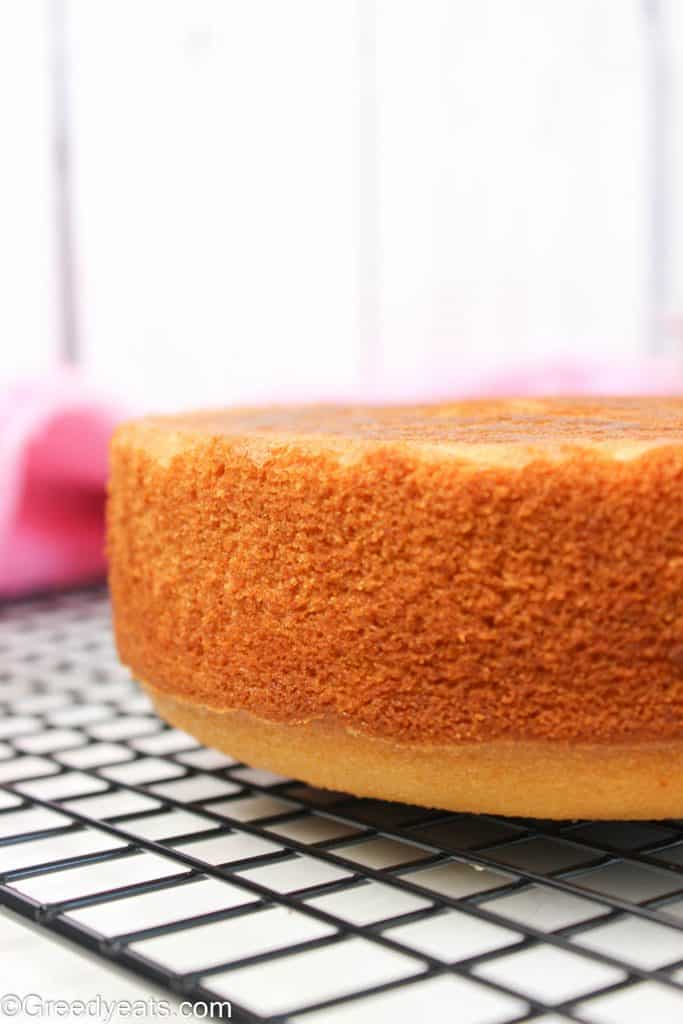 Small Vanilla Cake Recipe (Valentine Cake ideas) - Greedy Eats