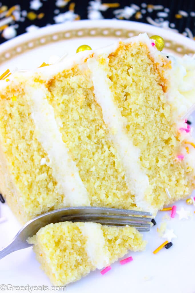 Simple Vanilla Cake Recipe - Greedy Eats