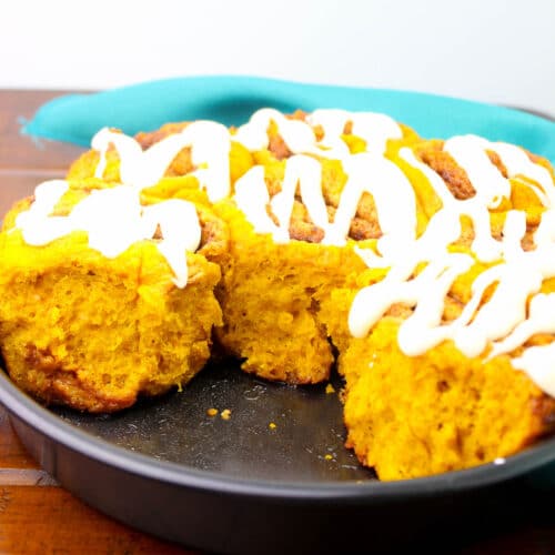 Pumpkin Cinnamon Rolls Recipe - Greedy Eats
