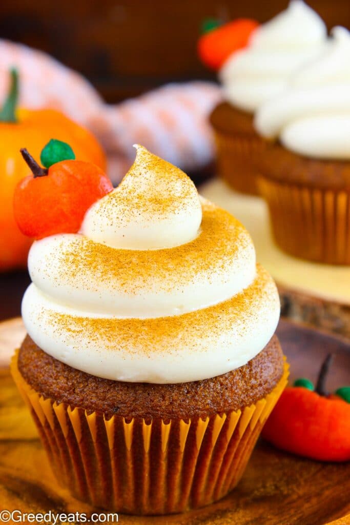 Pumpkin Cupcakes - Greedy Eats