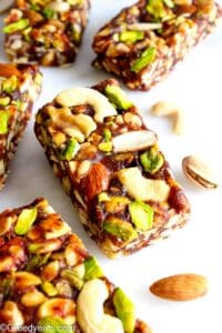 Healthy Date Bars Recipe (with video) - Greedy Eats