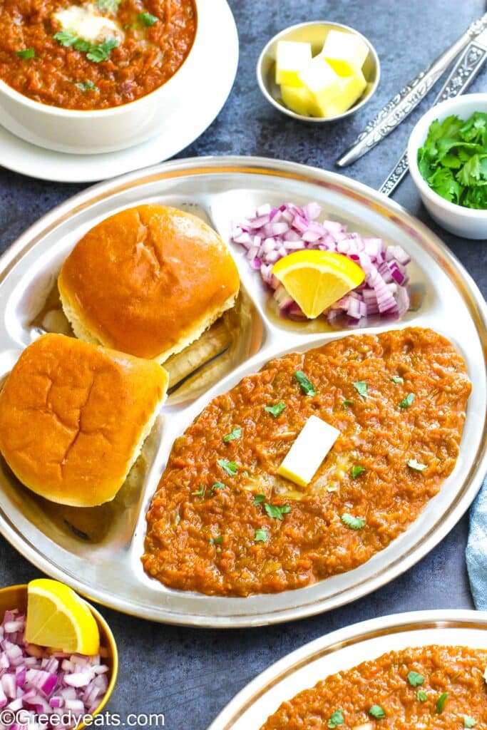 Pav Bhaji Recipe - Greedy Eats