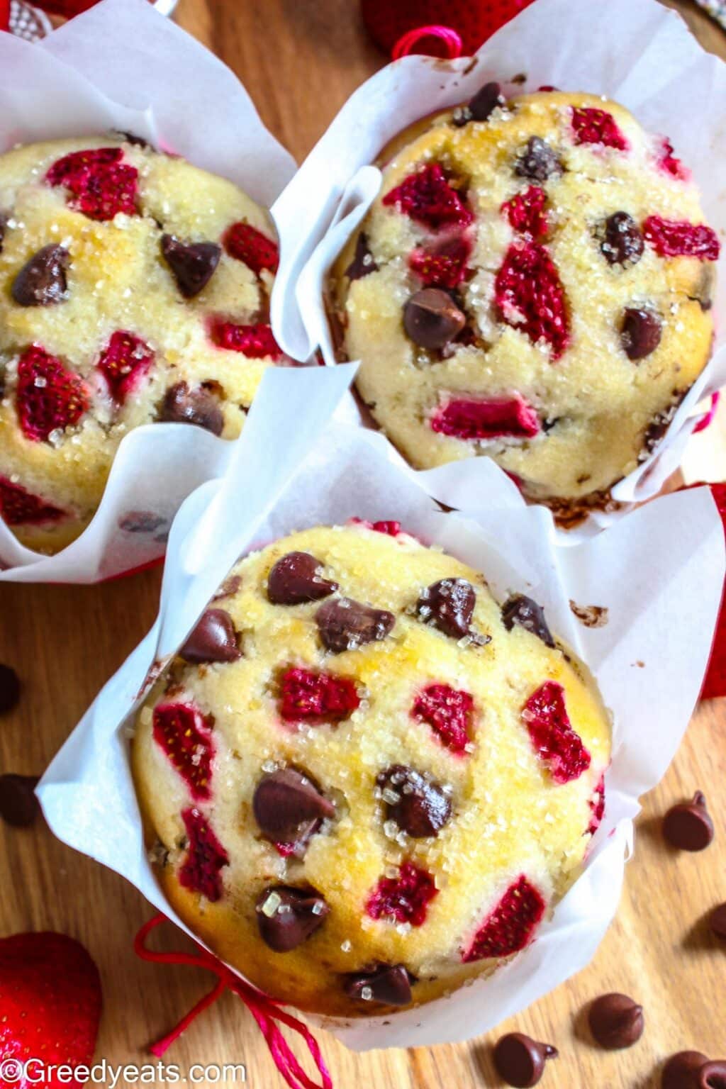 Strawberry Muffins - Greedy Eats