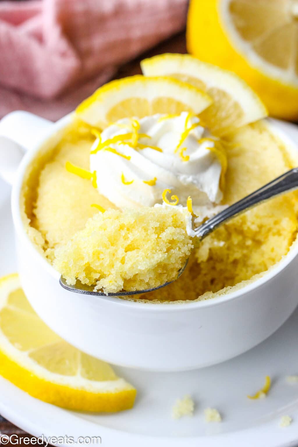 Lemon Mug Cake | Greedy Eats