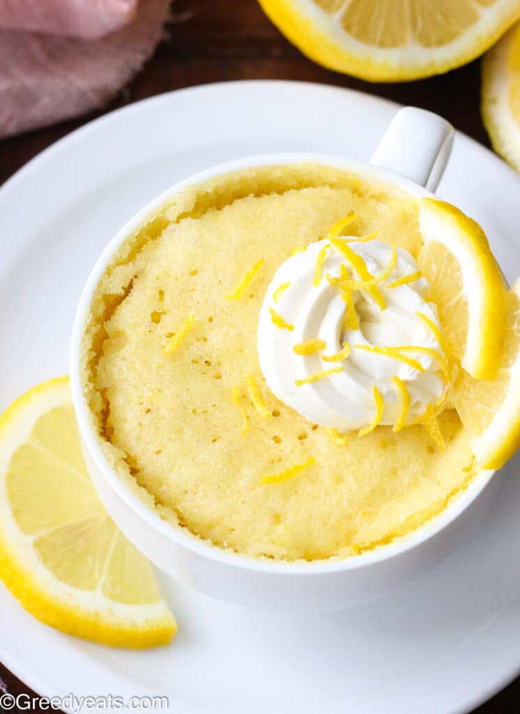 Lemon Mug Cake | Greedy Eats